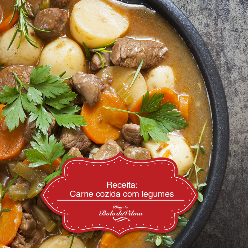 Bolo da Vilma: Carne Cozida com Legumes