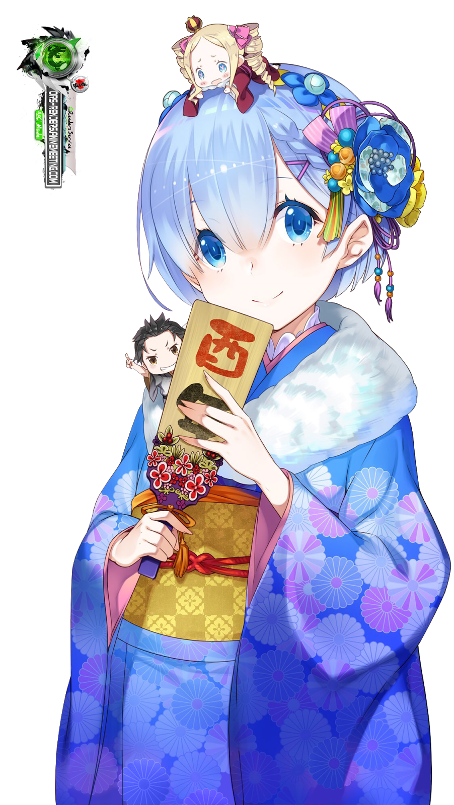 Re-Zero:Rem+Chibis Mega Kawaiii New Year Kimono 2017 Render | ORS Anime ...
