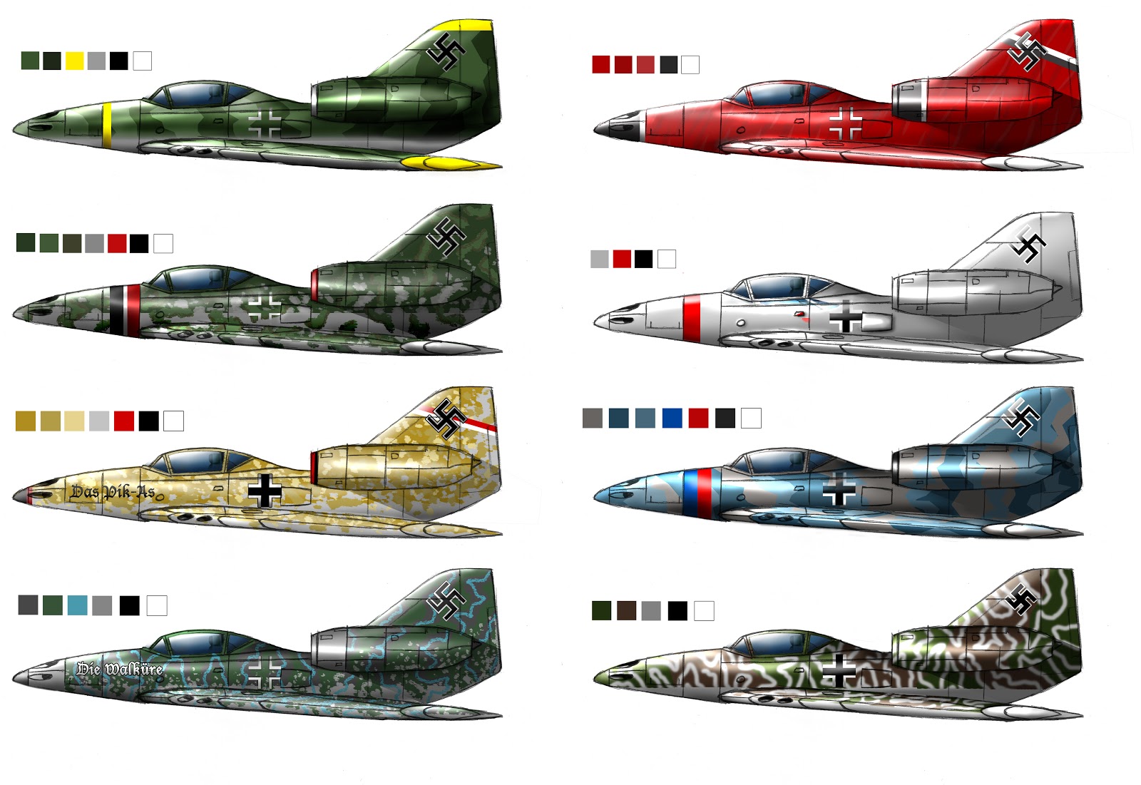 Studio Work (TFD1304): WWII ME-282 Jet Fighter Concept
