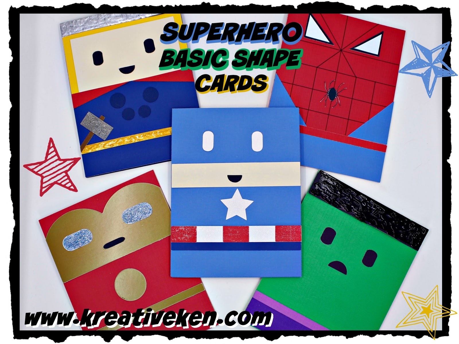 AVENGER BASIC SHAPE CARDS | Ken's Kreations