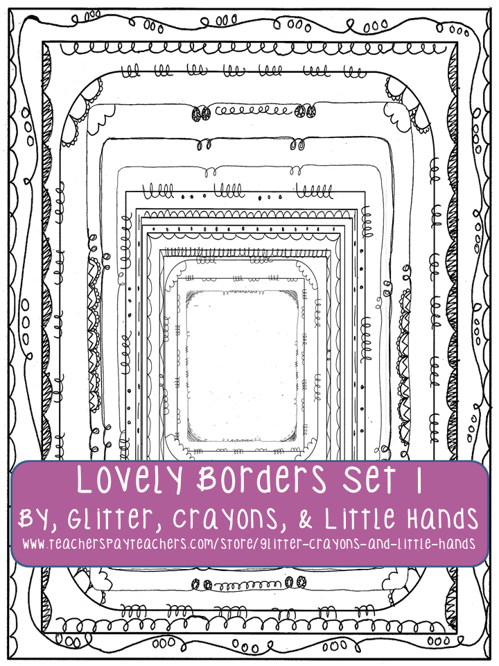 Glitter, Crayons, and Little Hands: Free Borders