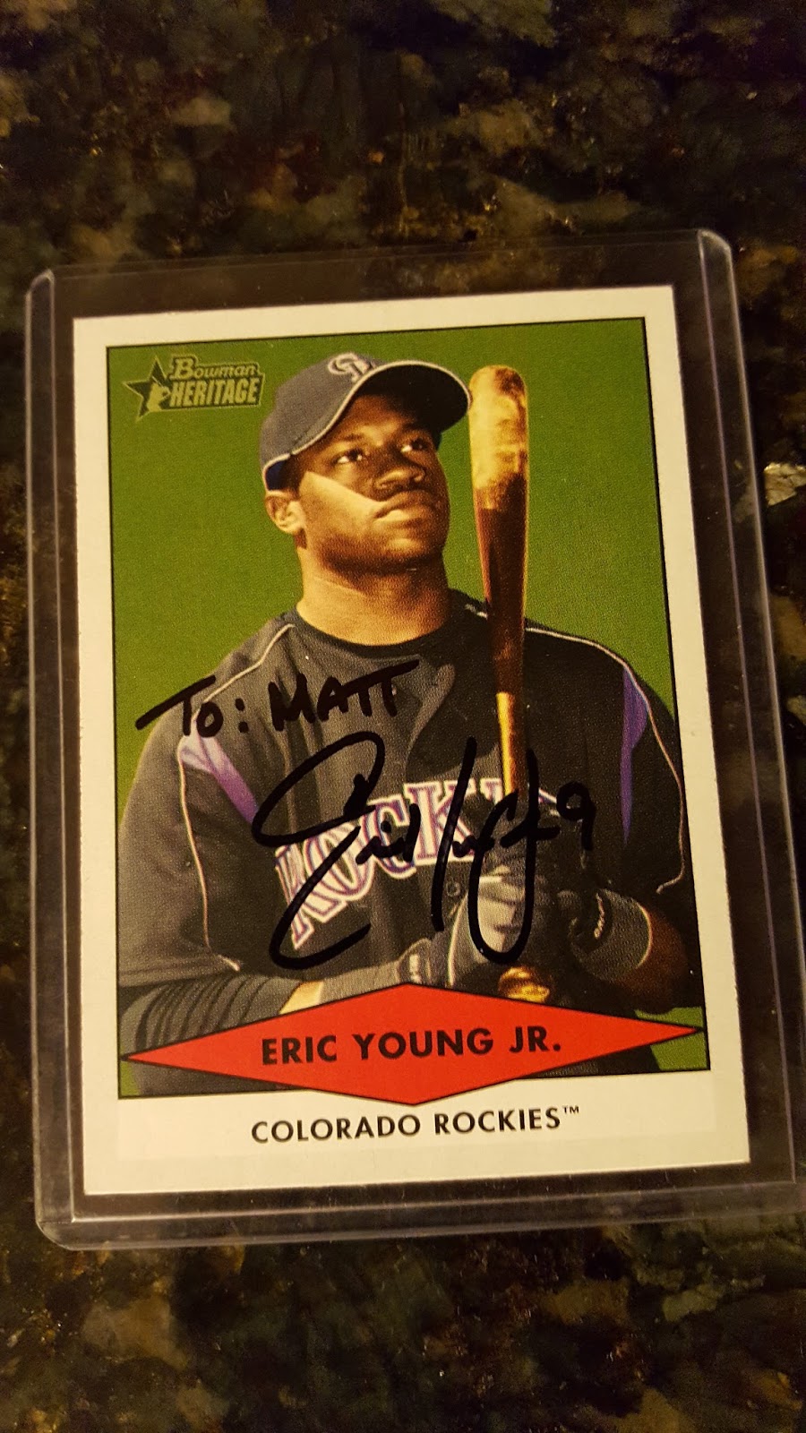 Autograph Through The Mail Athletes: Eric Young Jr.