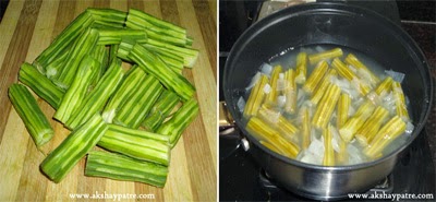 Vidyas Veg Recipes: Nuggekayi togari bele saaru recipe - Drumstick toor ...