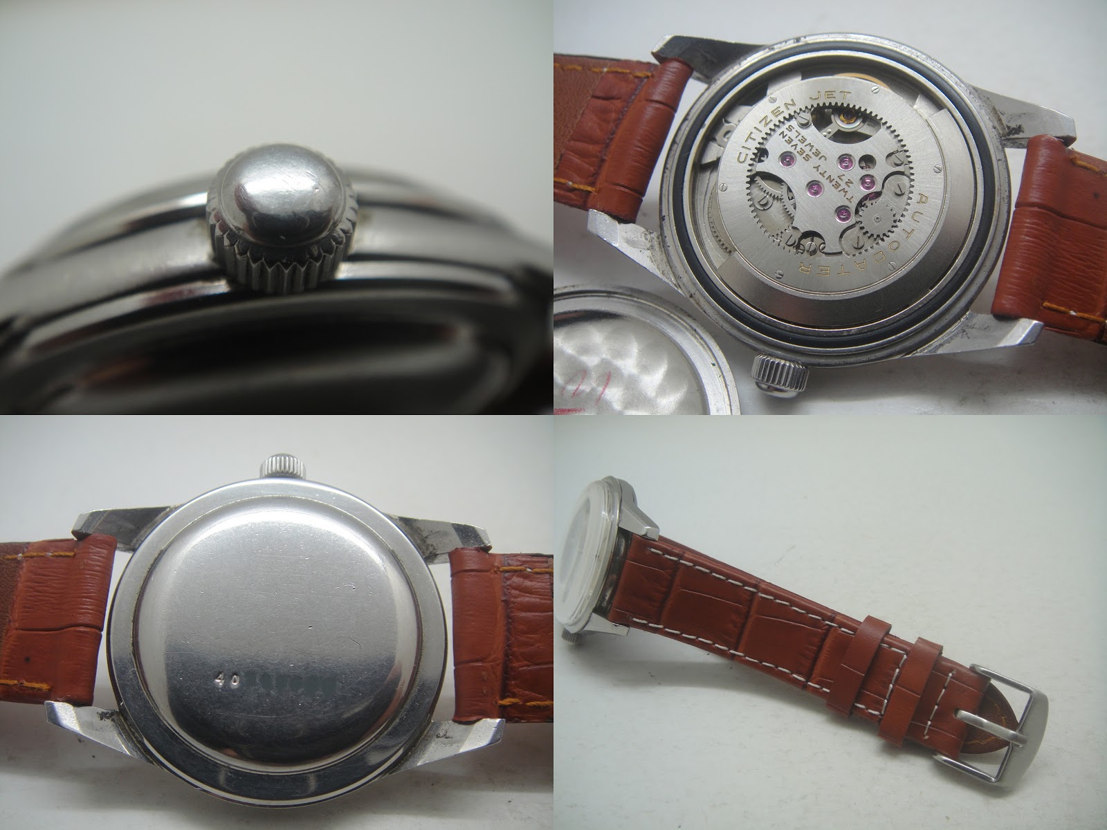 Antique Watch Bar: CITIZEN JET AUTO DATER 27 JEWELS PARA 40M WATER PARA ...