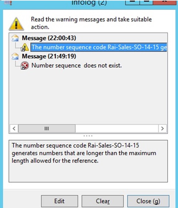Number Sequence Code Generates Numbers That Are Longer Than The Maximum Length Allowed