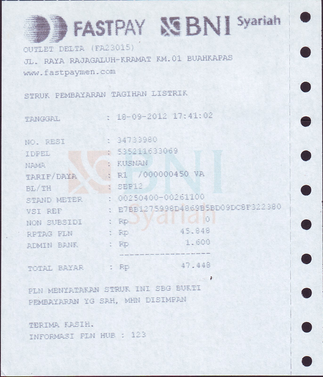 Contoh Spanduk & Struk - FASTPAY PPOB TERLENGKAP