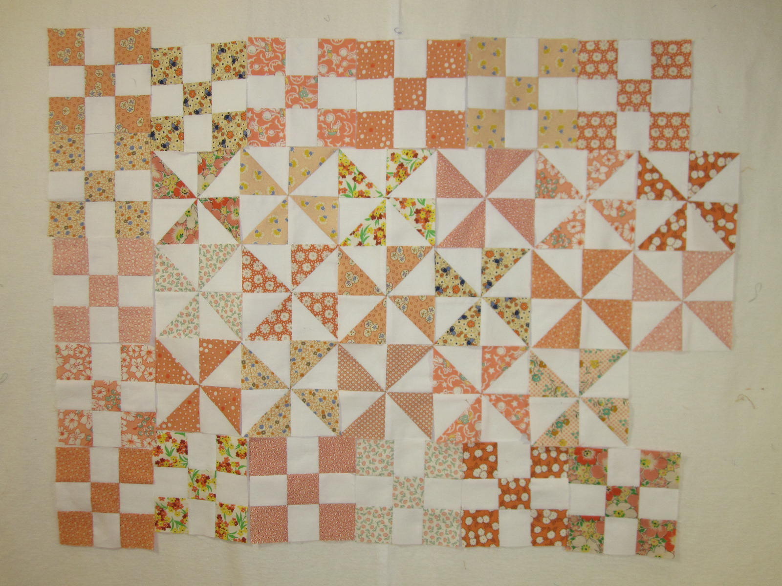 Julie's Quilts and Costumes: Orange Blocks for September