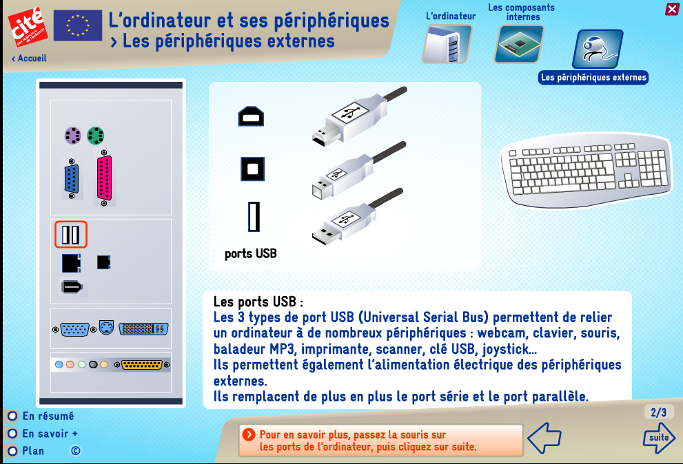 MEDIATION NUMERIQUE DU MIGNON: l'ordinateur et ses périphériques
