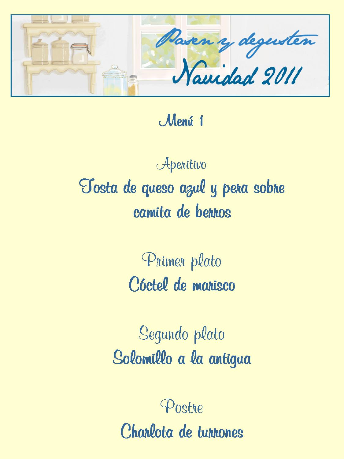 MENÚS NAVIDAD 2011 - PASEN Y DEGUSTEN