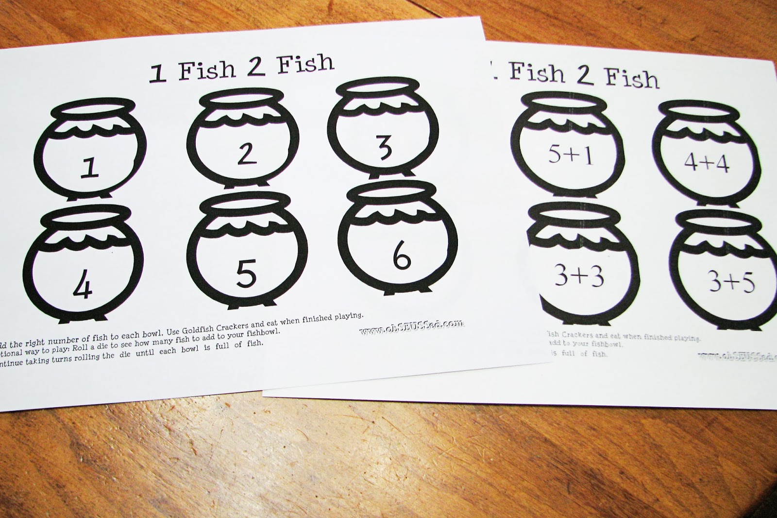 Mommy's Little Helper: One Fish Two Fish Red Fish Blue Fish Preschool Theme