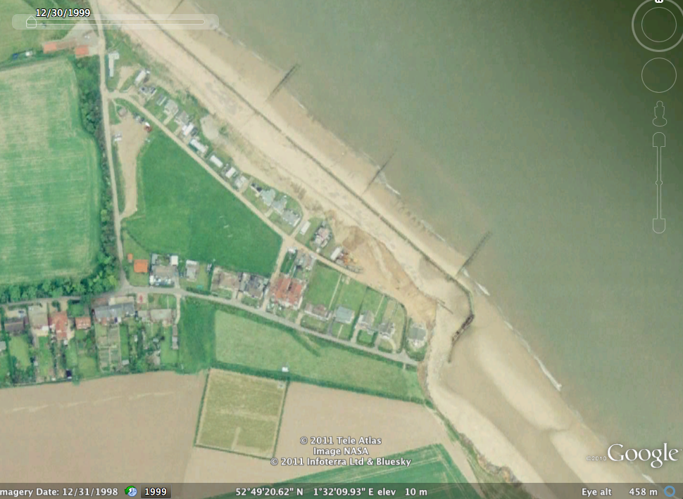Google Earth Time Machine: Happisburgh, UK