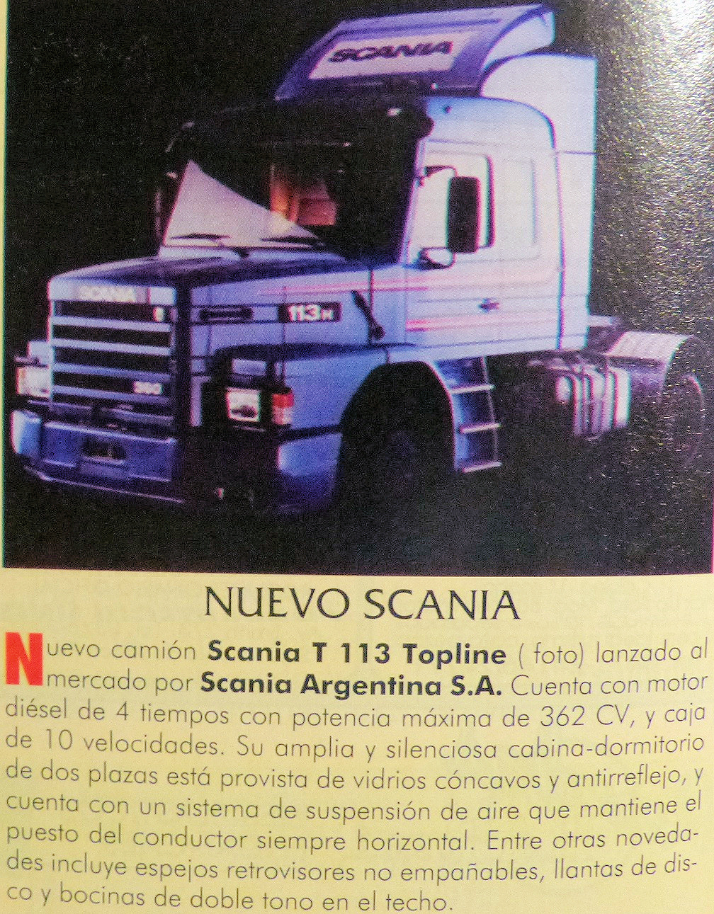 Camión Argentino: Scania T113H 4x2 Topline Camión Argentino: Scania T113H 4x2 Topline