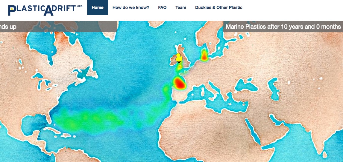 Ocean plastics interactive map