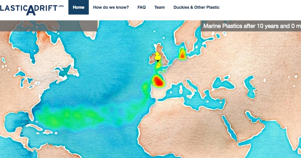 Ocean plastics interactive map