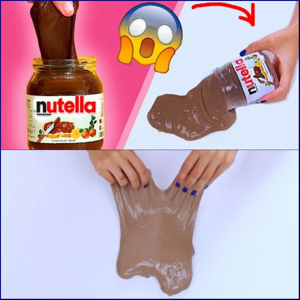 Diy slime de Nutella / feito com Nutella de verdade
