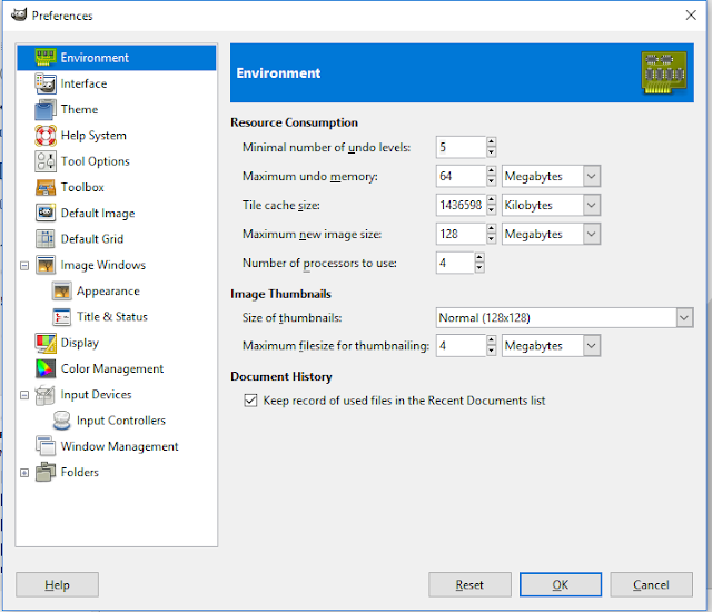Gimp Newby: Preferences