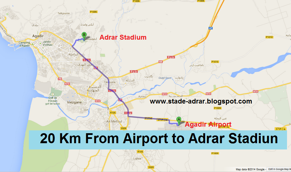 - STADE ADRAR AGADIR -: How to get to Adrar Agadir Stadium