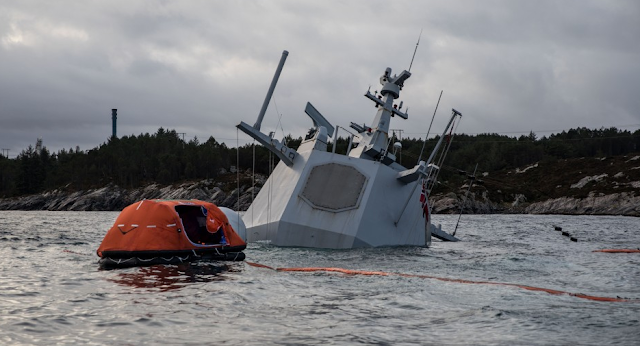 Military and Commercial Technology: “KNM Helge Ingstad“ sinks deeper ...