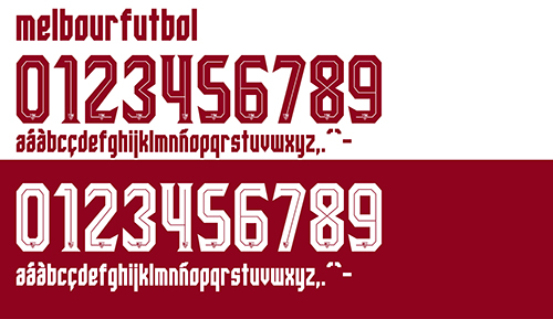 Soccer Jersey and Jersey Font: Sevilla FC Original Font 2016-17