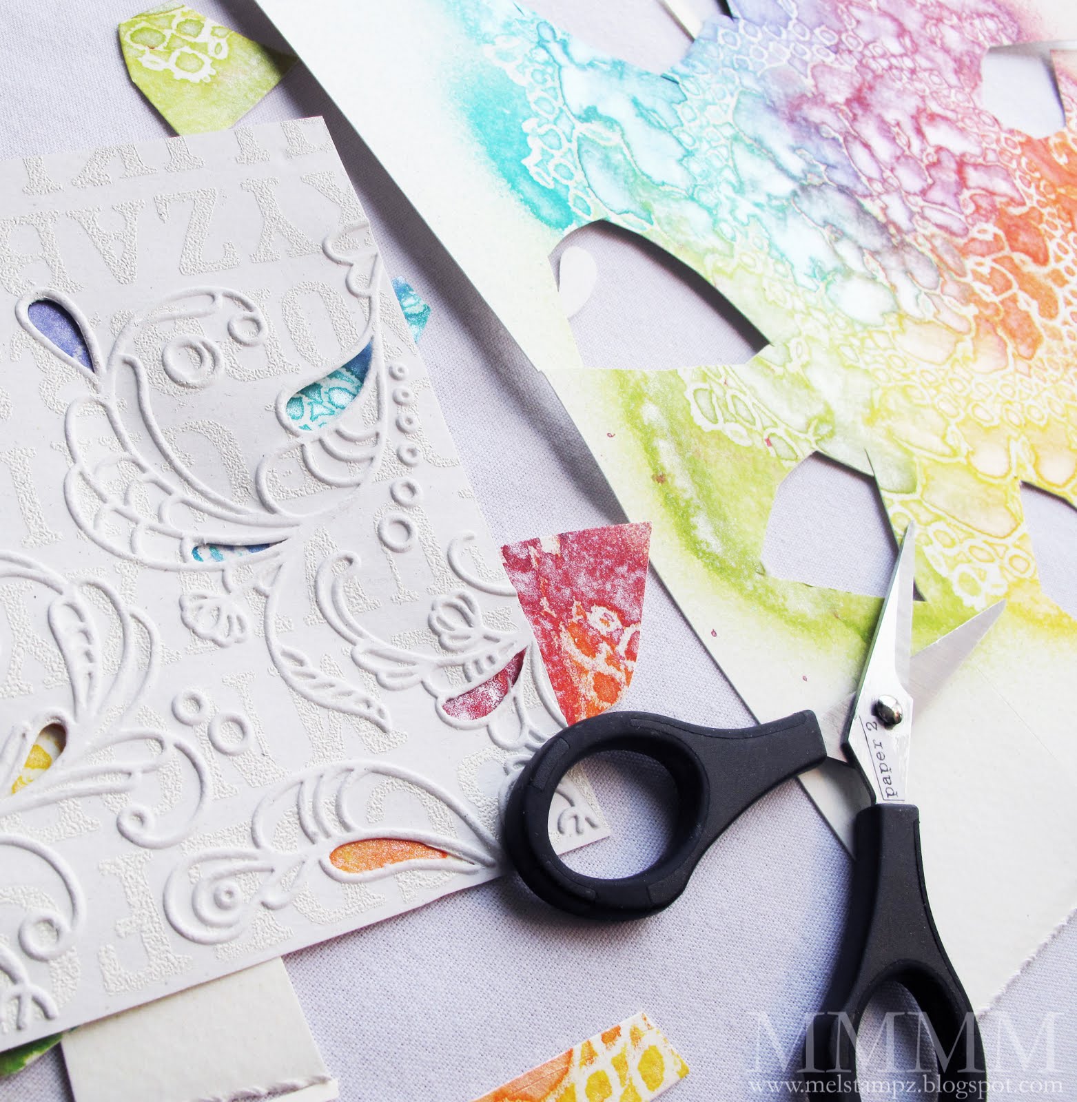 Mel Stampz: Cut out pressure embossing tutorial