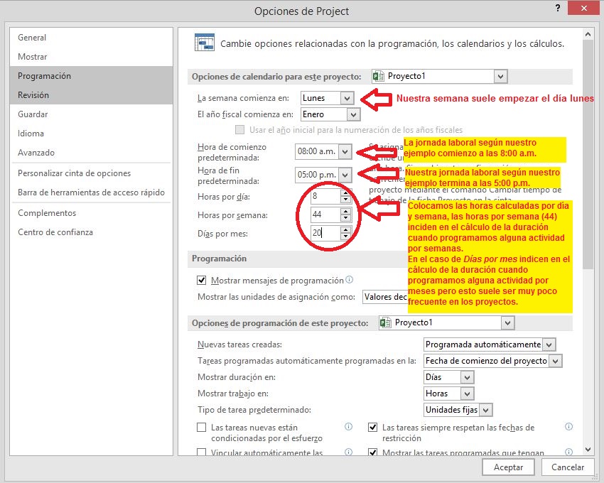 MUNDO PROJECT: CREAR UN CALENDARIO EN MICROSOFT PROJECT