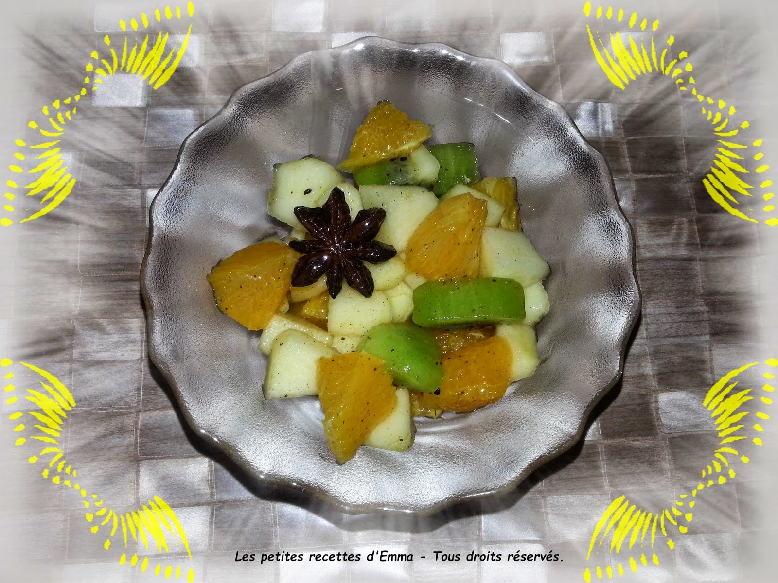 Les petites recettes d'Emma : Salade de fruits de saison à IG BAS