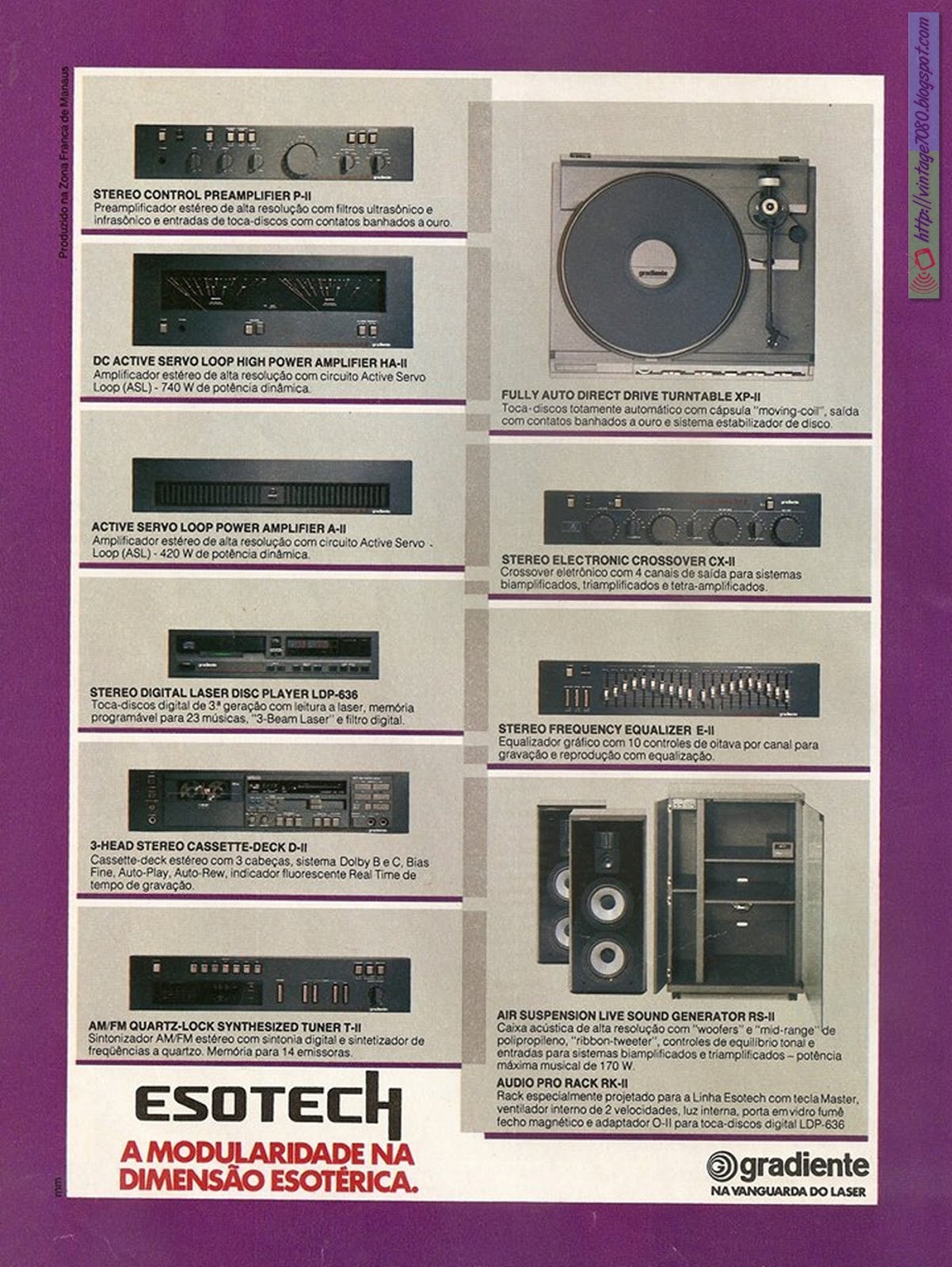 Vintage 70 80: Gradiente 40 - Catálogo Esotech