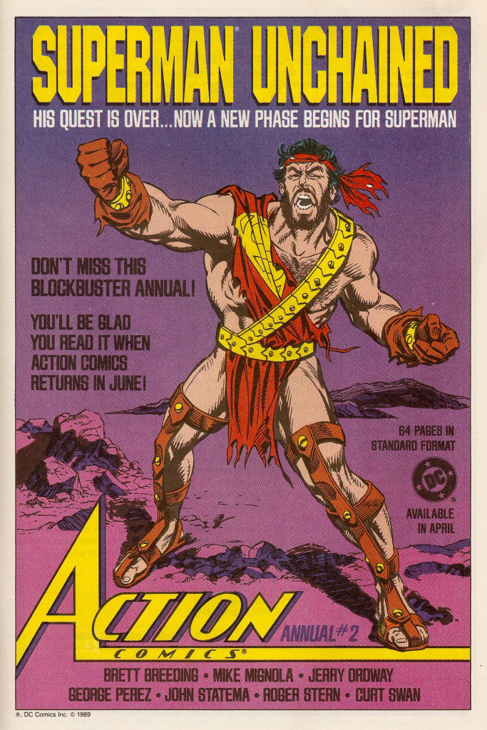 DC Comics of the 1980s: 1989 - Action Comics Annual #2 House Ad