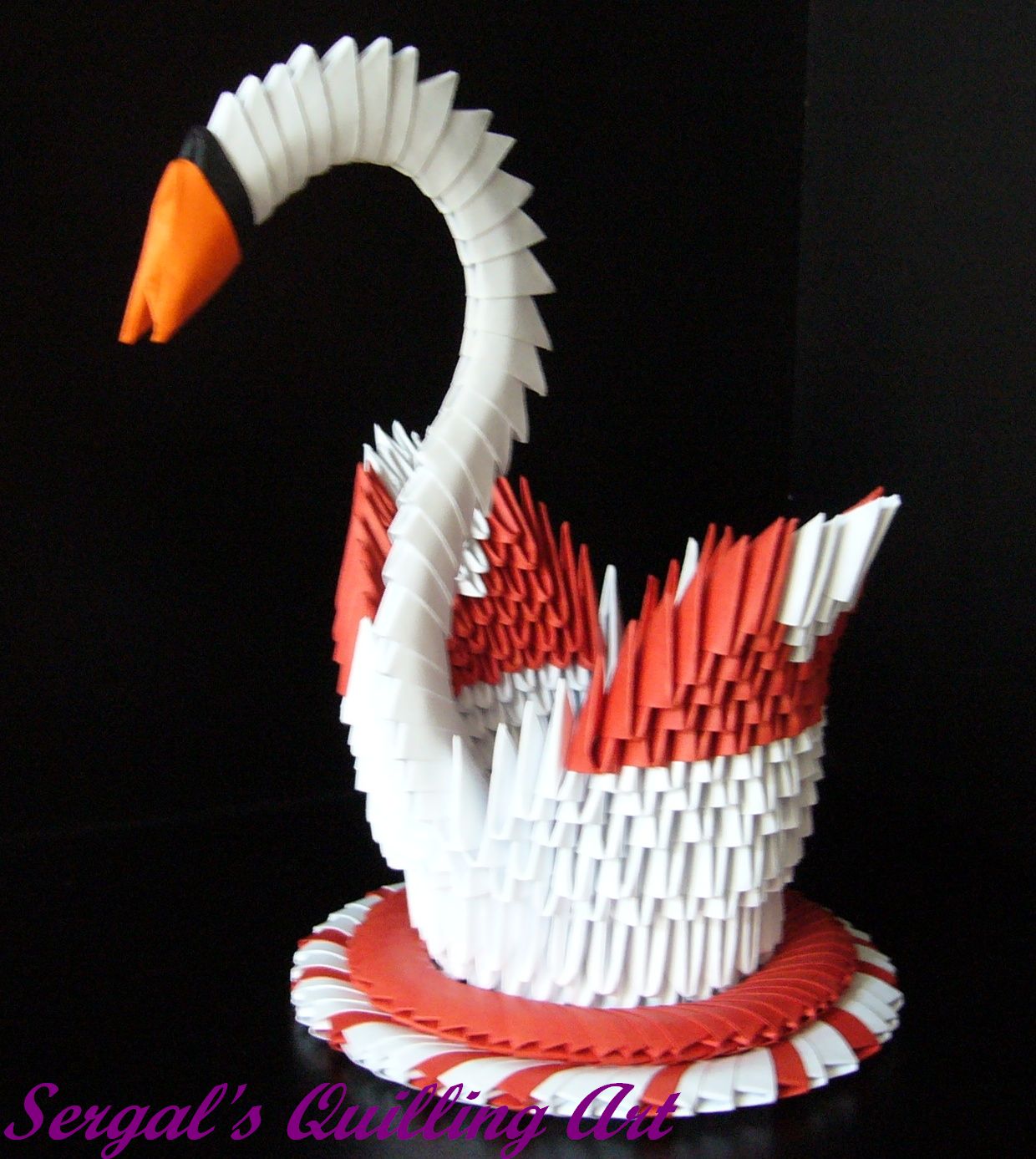 Sergal's quilling art: Prima lebada origami