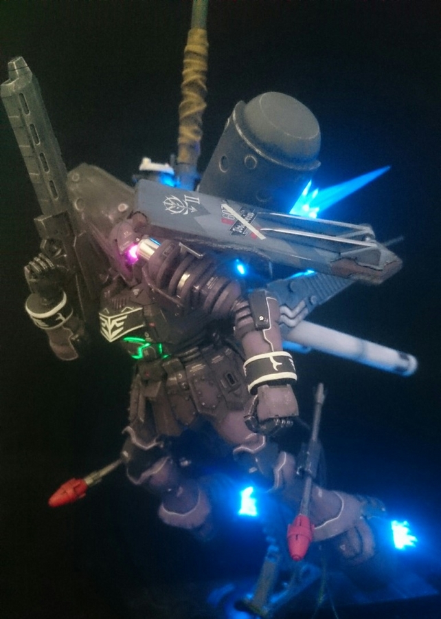 Custom Build: HGUC 1/144 Zudah "Special Purpose Mobile Suit" + LED