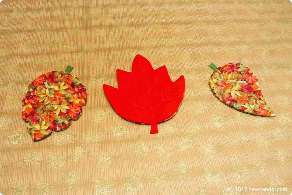 Sew Can Do: Tutorial Time: Fall Leaf Potholders & Table Protector Pads