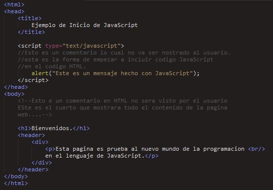 JavaScript: Incluir JavaScript en HTML.