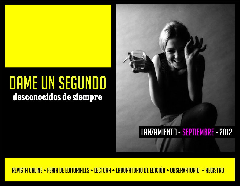 Los Desconocidos De Siempre - Revista: DAME UN SEGUNDO LDdS