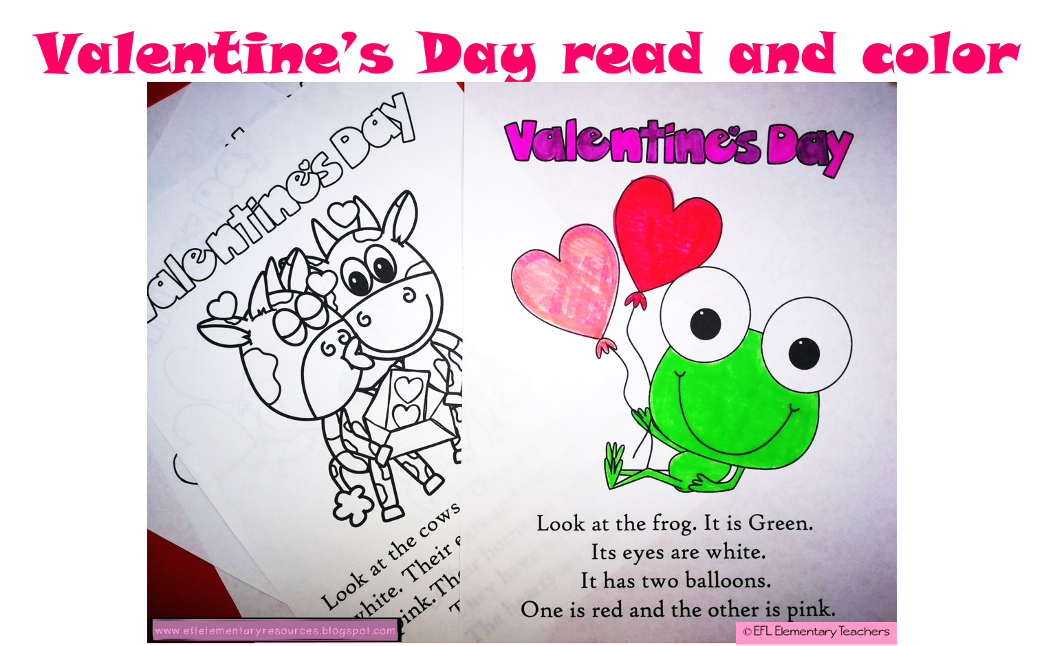 EFL Elementary Teachers: Valentine's Day colors
