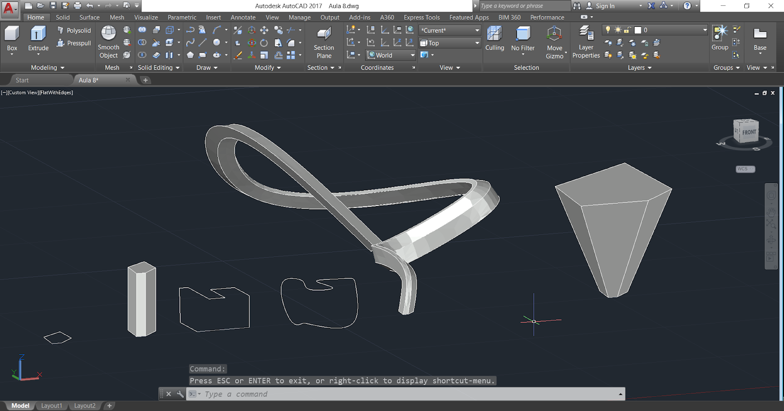 AULA 8 | 23/4/2020 | Comando Extrude by Direcio| Criação de Superfícies ...