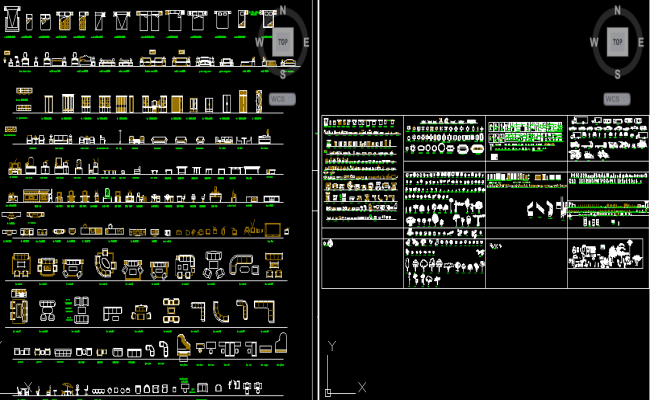 Bibliothèque générale des blocs d'Autocad en dwg