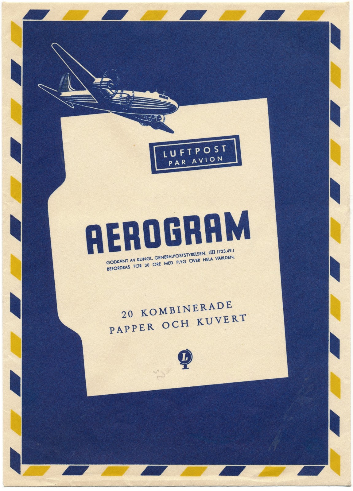 Aerogrammes & Airletters - Philatelic Archeology: Sweden: The First ...