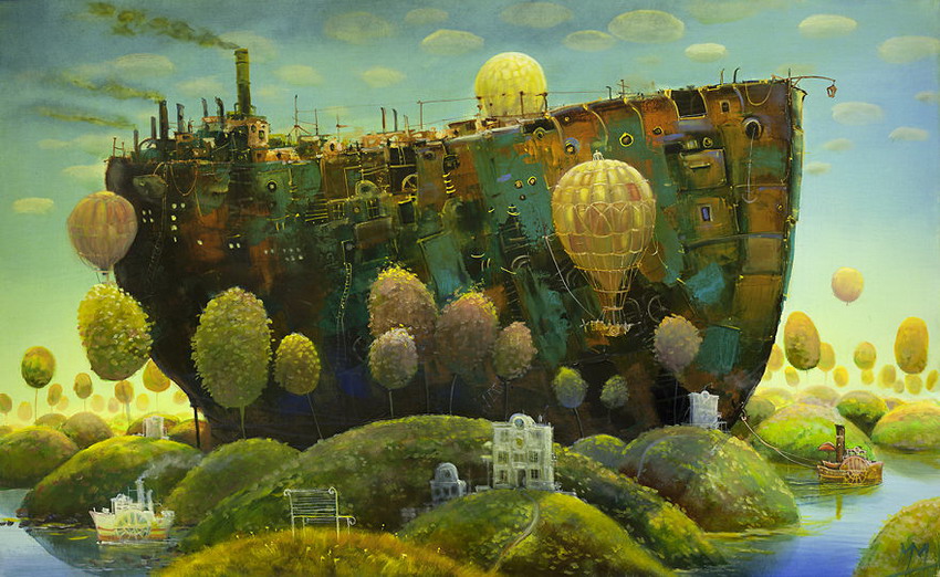 Historia y evolución de la pintura artística : Paisajes fantasiosos con ...