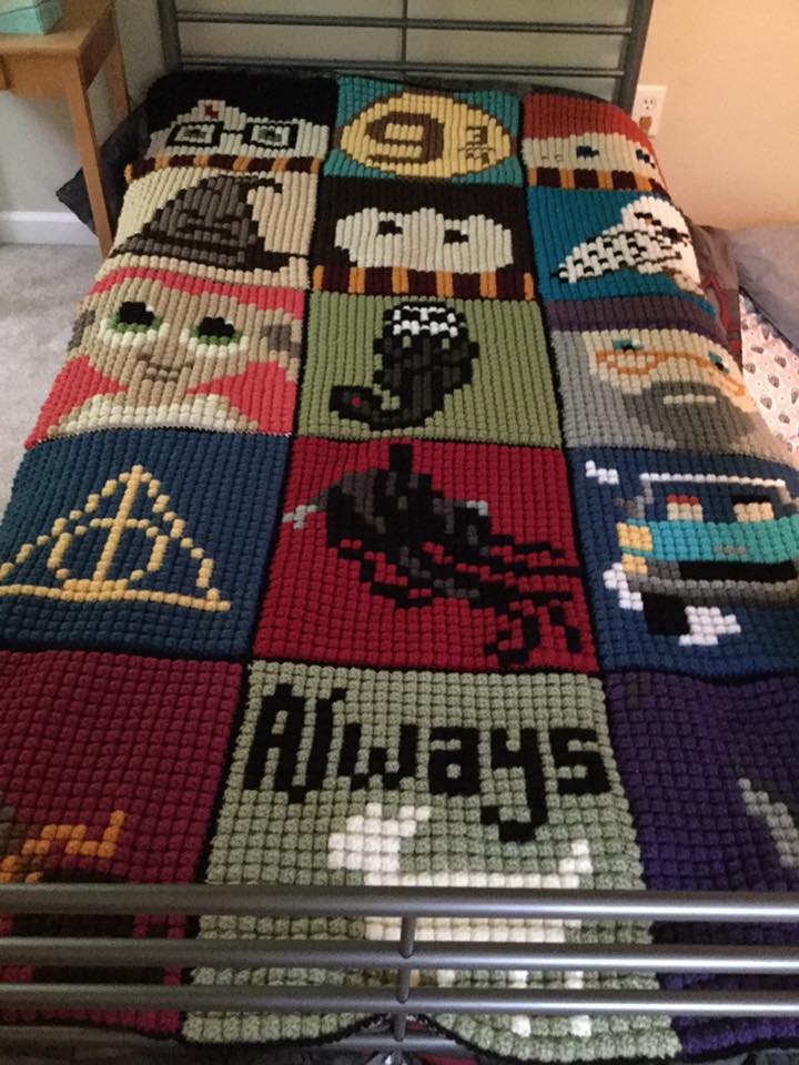 Ravenpuff & Magic Stuff: Harry Potter Crochet c2c squares