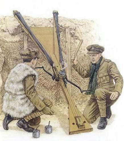 on target shooter nz: WWI TRENCH GRENADE CROSSBOWS & Mortars: