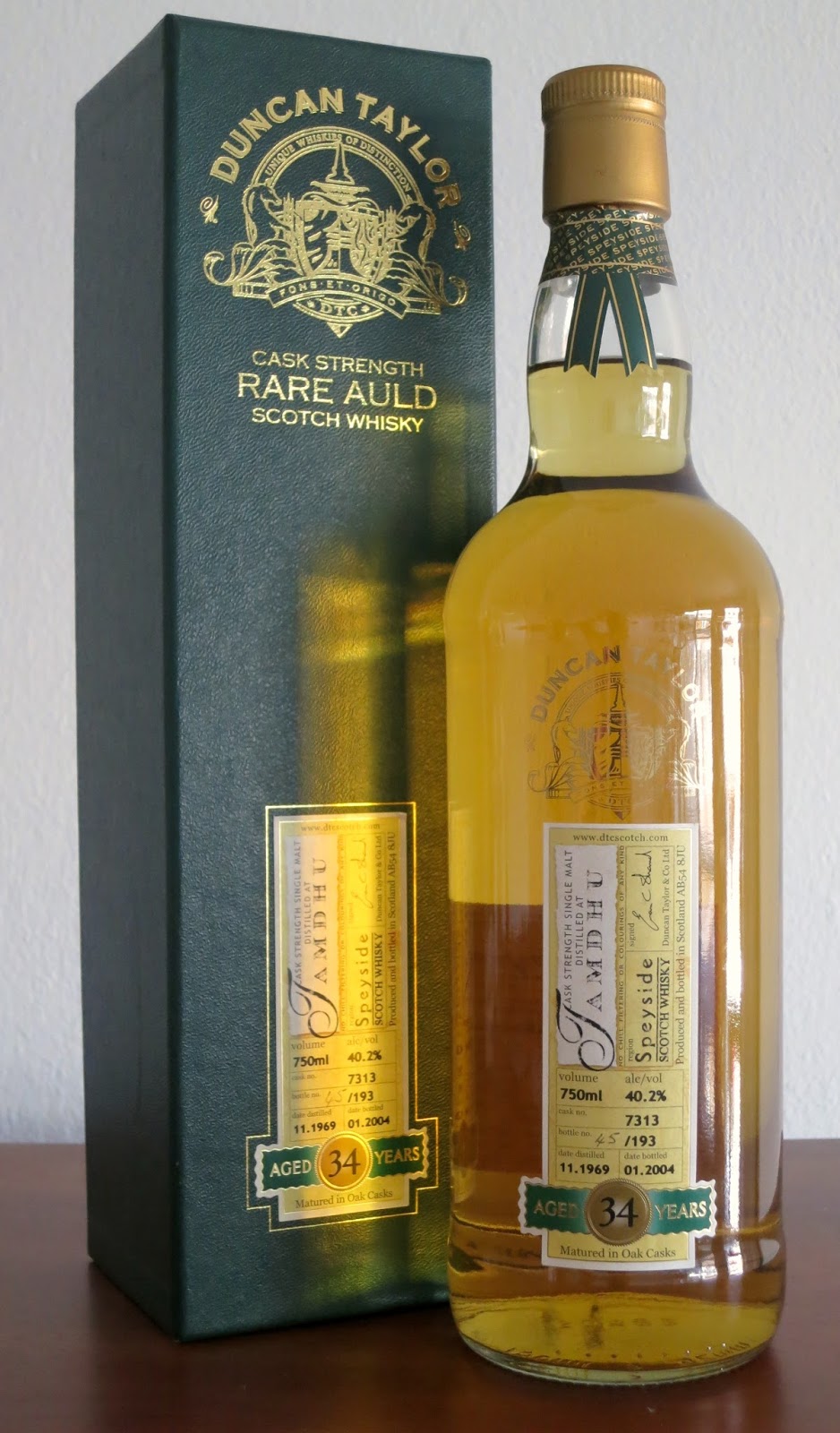 Chemistry of the Cocktail: Whisky Review: Duncan Taylor Tamdhu 34 Year ...