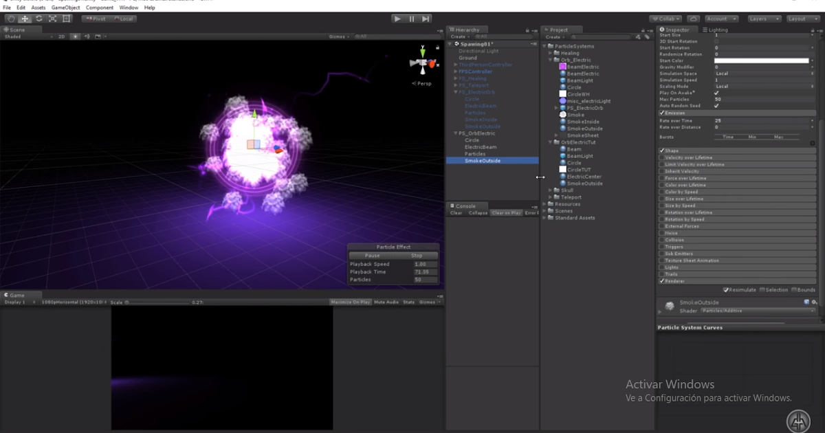 Creación de particulas en Unity #5