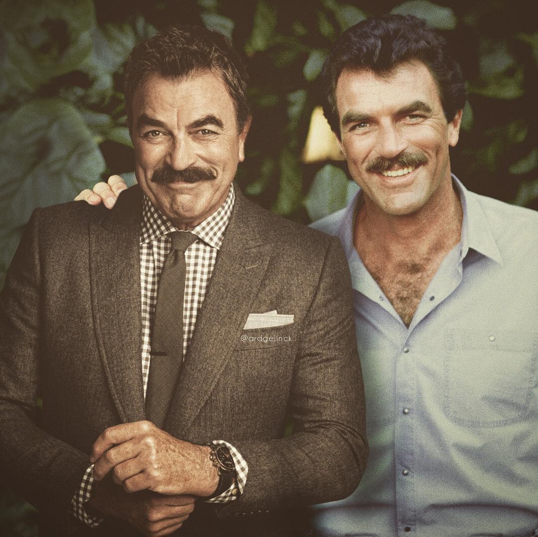 30 Amazing Then & Now Portraits of Famous Actors Posing With Themselves ...