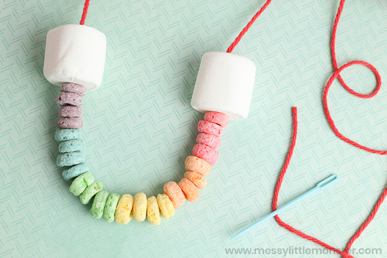 Rainbow Craft for toddlers and Preschoolers - Threading Craft - Messy ...
