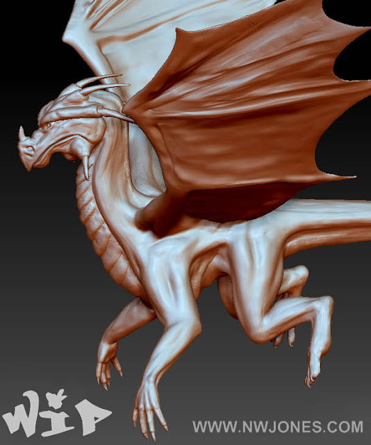 Nathan Jones - Digital Artist Blog: Modeling Practice Session - Dragon