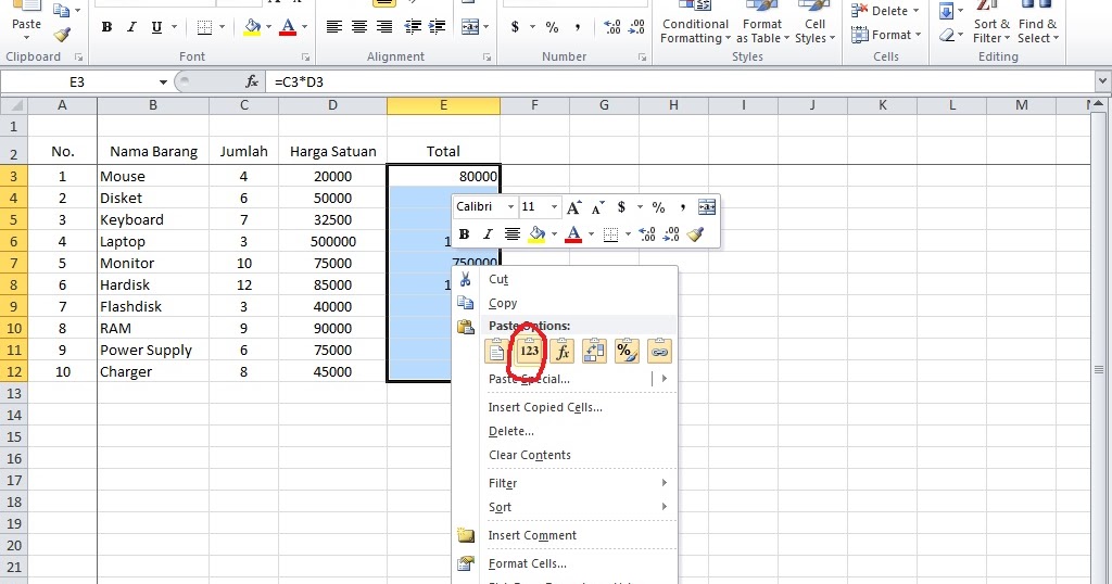 Belajar Microsoft Office: Cara Mematikan Rumus Pada Ms. Excel