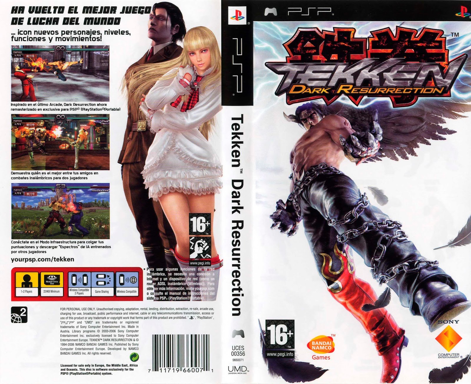 Leandro Capas: Jogo Tekken Dark Resurrection PSP DVD Capa