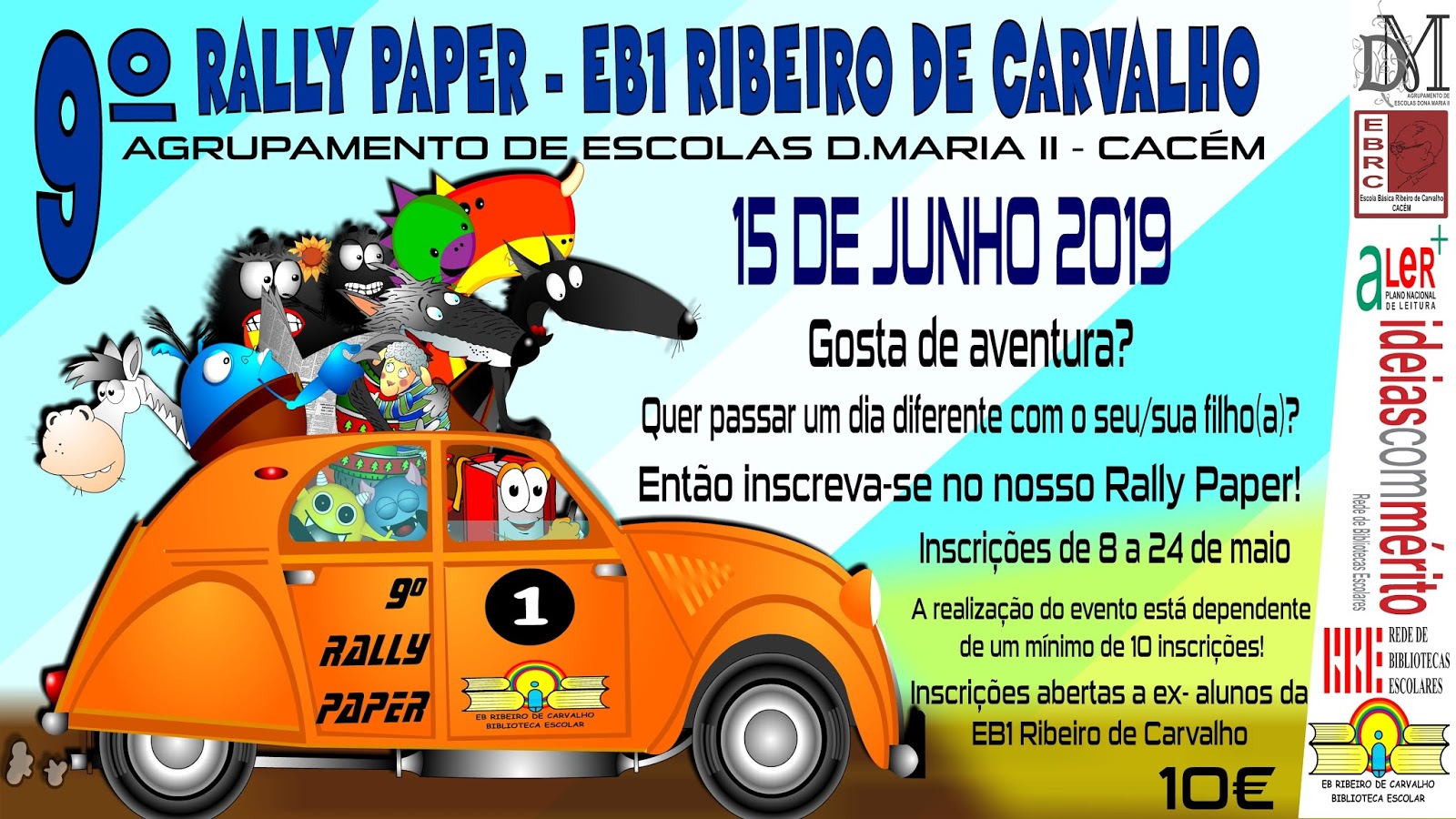 O CASTELO DOS LIVROS: 9º RALLY PAPER - EB1 RIBEIRO DE CARVALHO - CONVITE