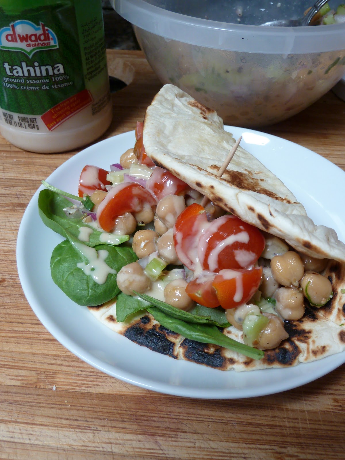 The Yogic Kitchen: Chickpea Wraps with Tahini (Vegan)