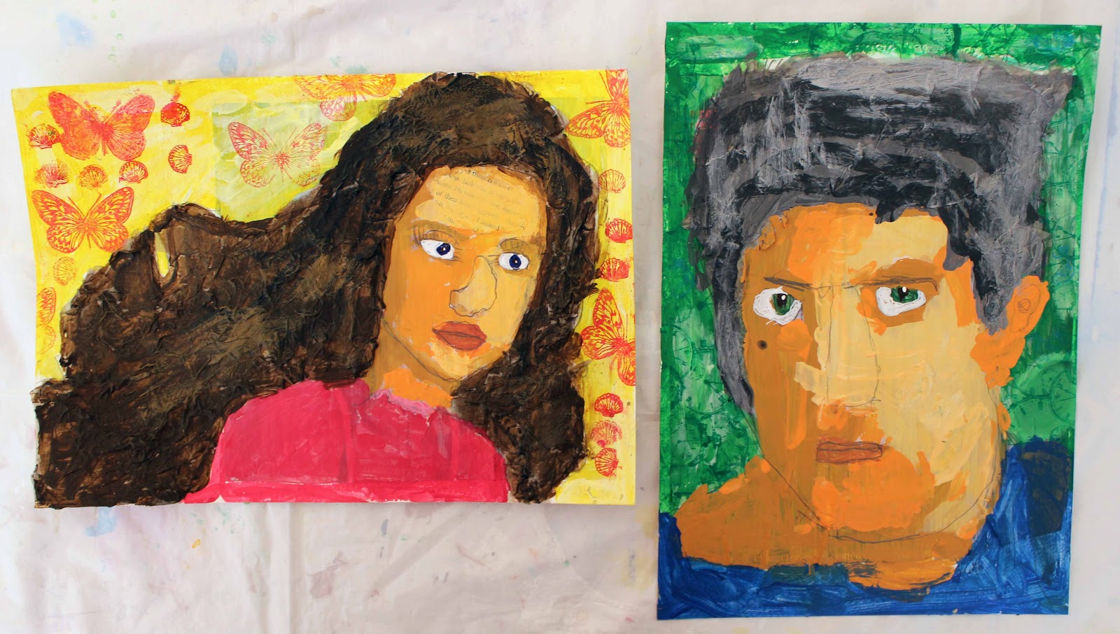 Creating and Educating: Mixed Media Magazine Faces